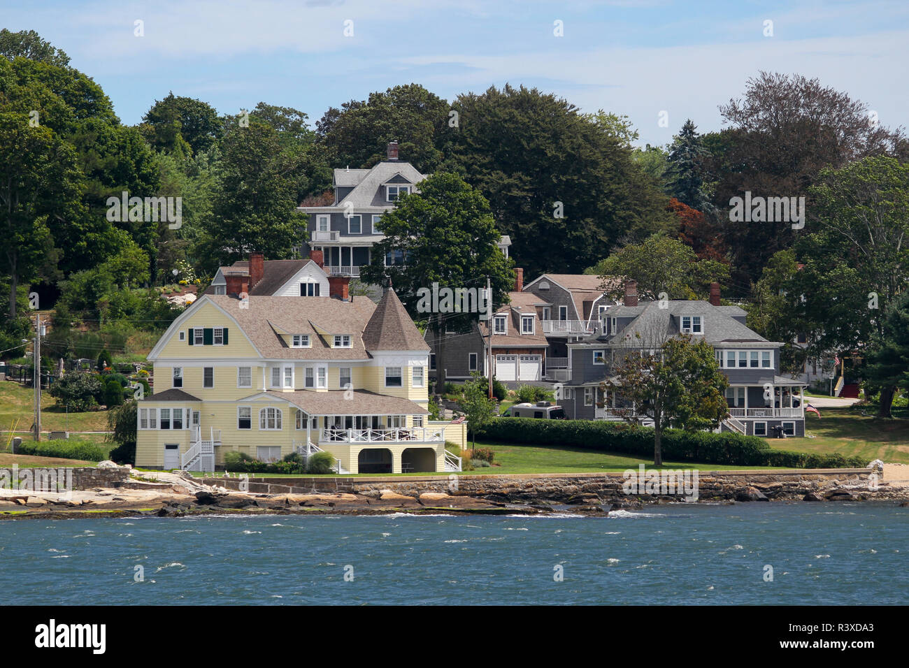 Homes on the water, Groton, Connecticut, Usa Stock Photo - Alamy