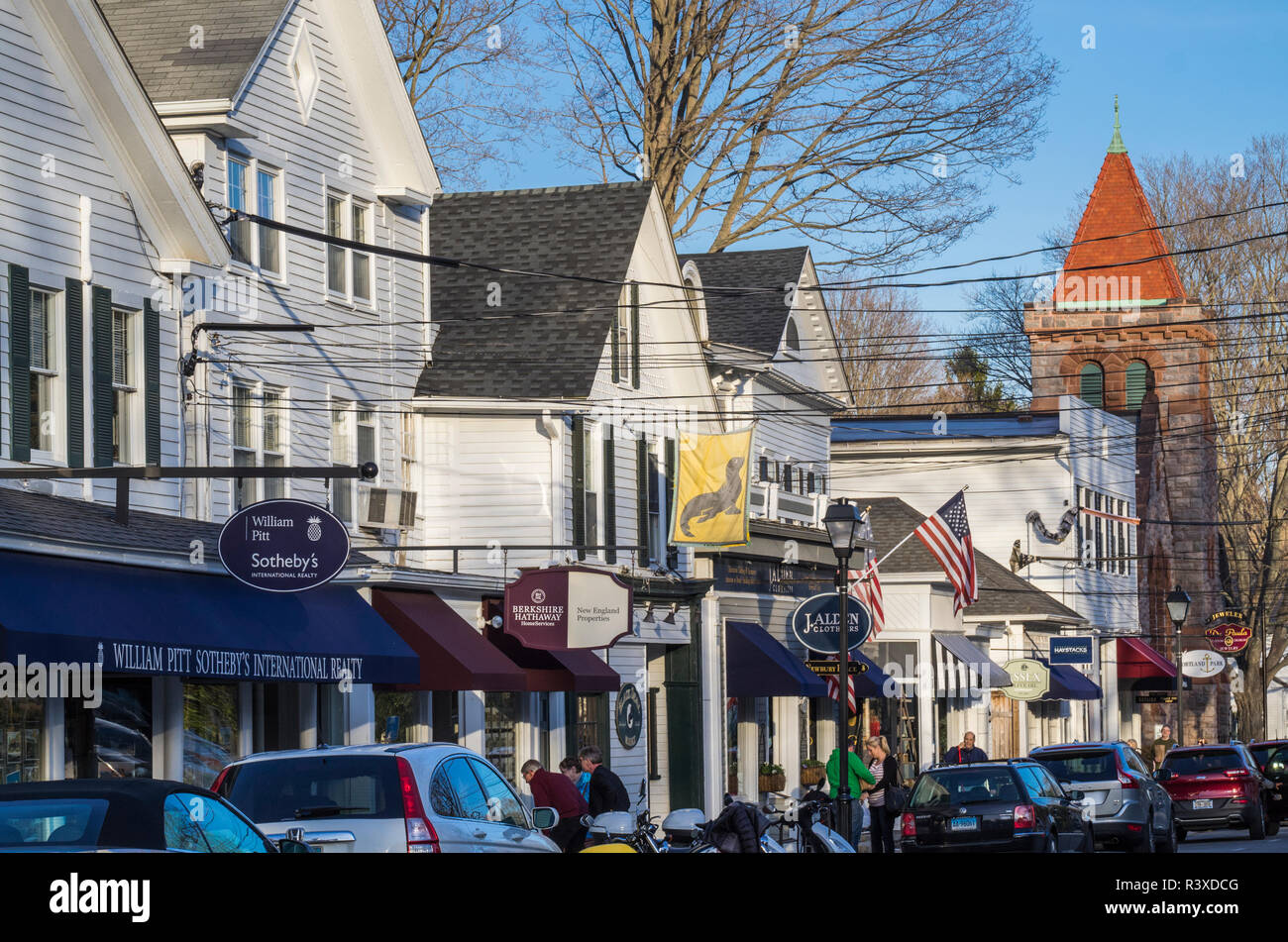 Main Street America Usa New England High Resolution Stock Photography ...