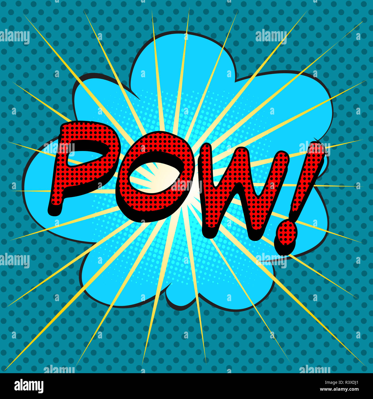 Pow comic word hi-res stock photography and images - Alamy