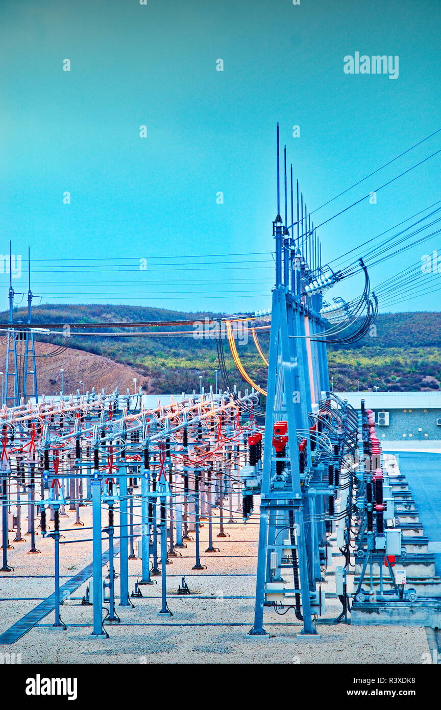 Electric power substation Stock Photo - Alamy