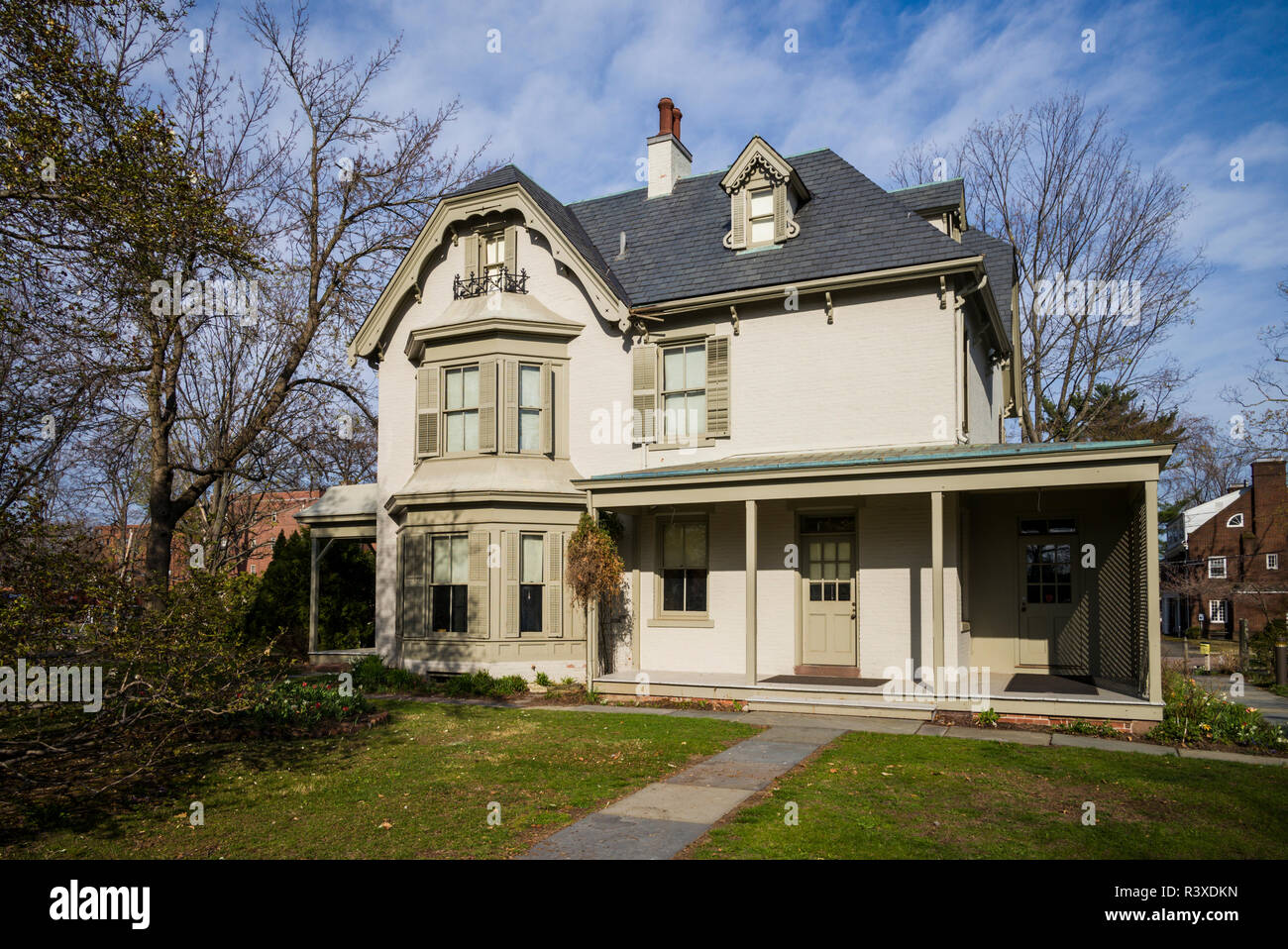USA, Connecticut, Hartford, Harriet Beecher Stowe House, former home of American writer and ...