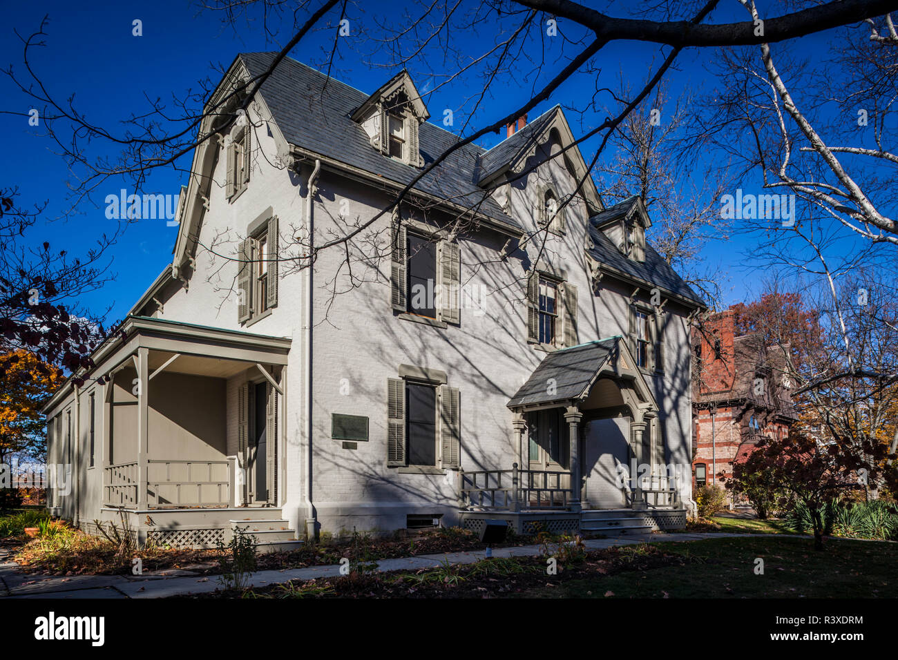 USA, Connecticut, Hartford, Harriet Beecher Stowe House, former home of American writer and ...