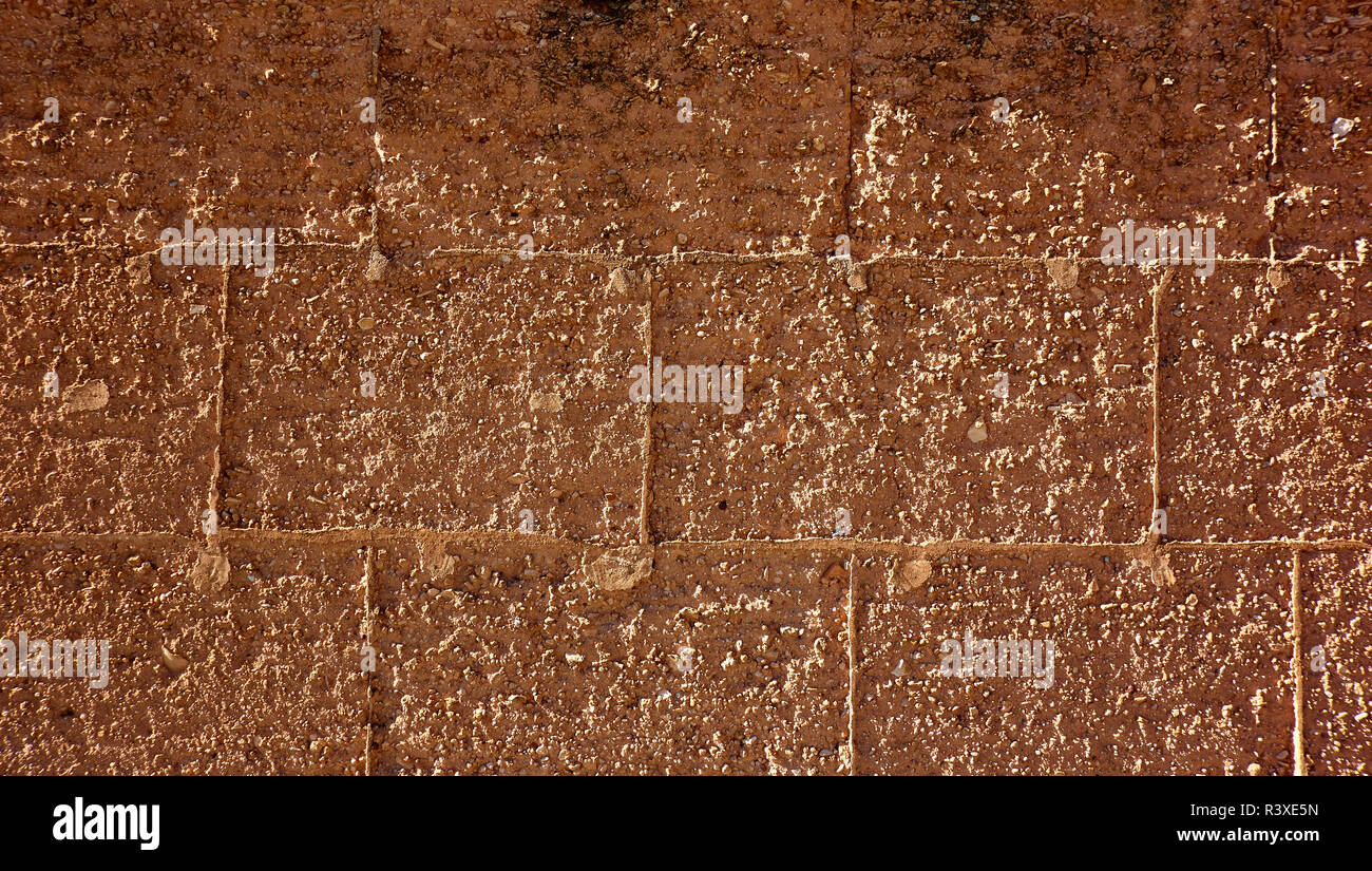 Adobe mud wall in Castile La Mancha of Spain Stock Photo - Alamy