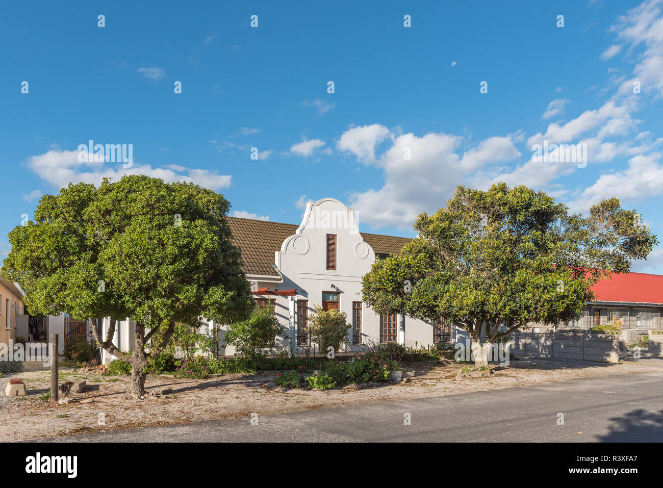 DWARSKERSBOS, SOUTH AFRICA, AUGUST 21, 2018: A street scene, with a ...