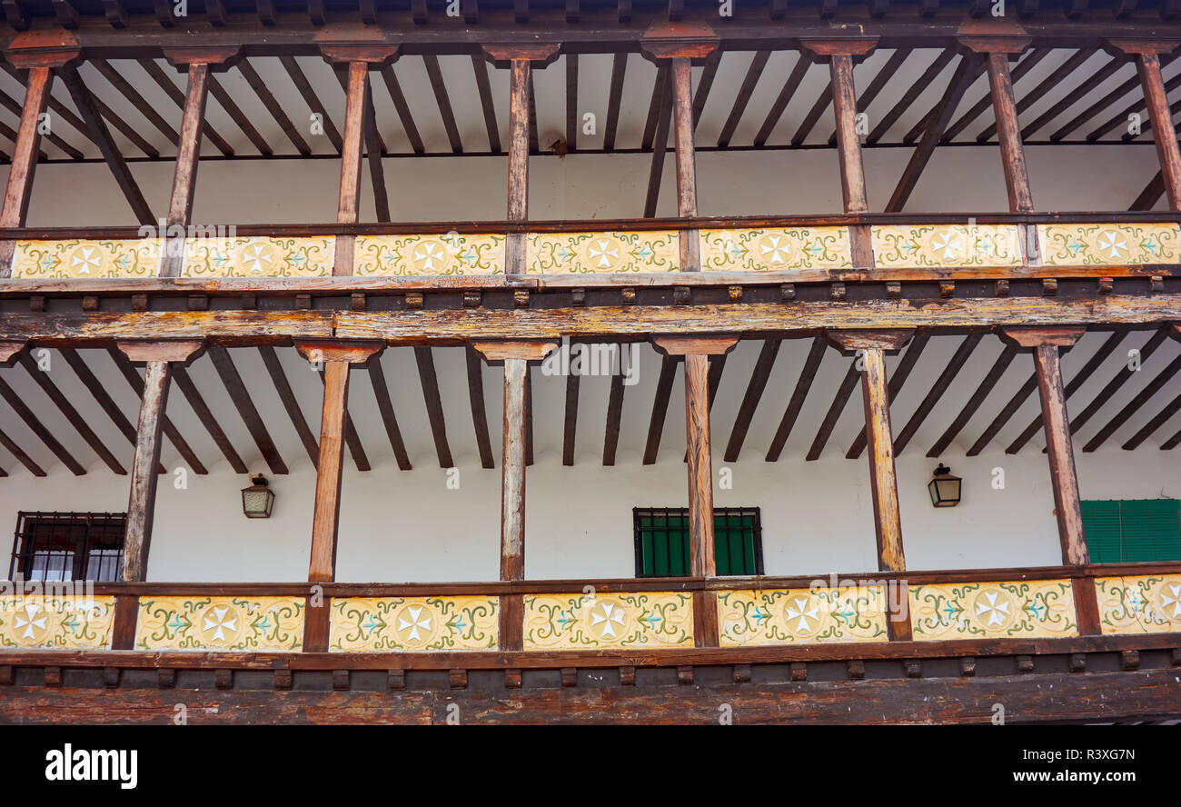 Tembleque Plaza Mayor in Toledo at Castile La Mancha on Saint james way ...
