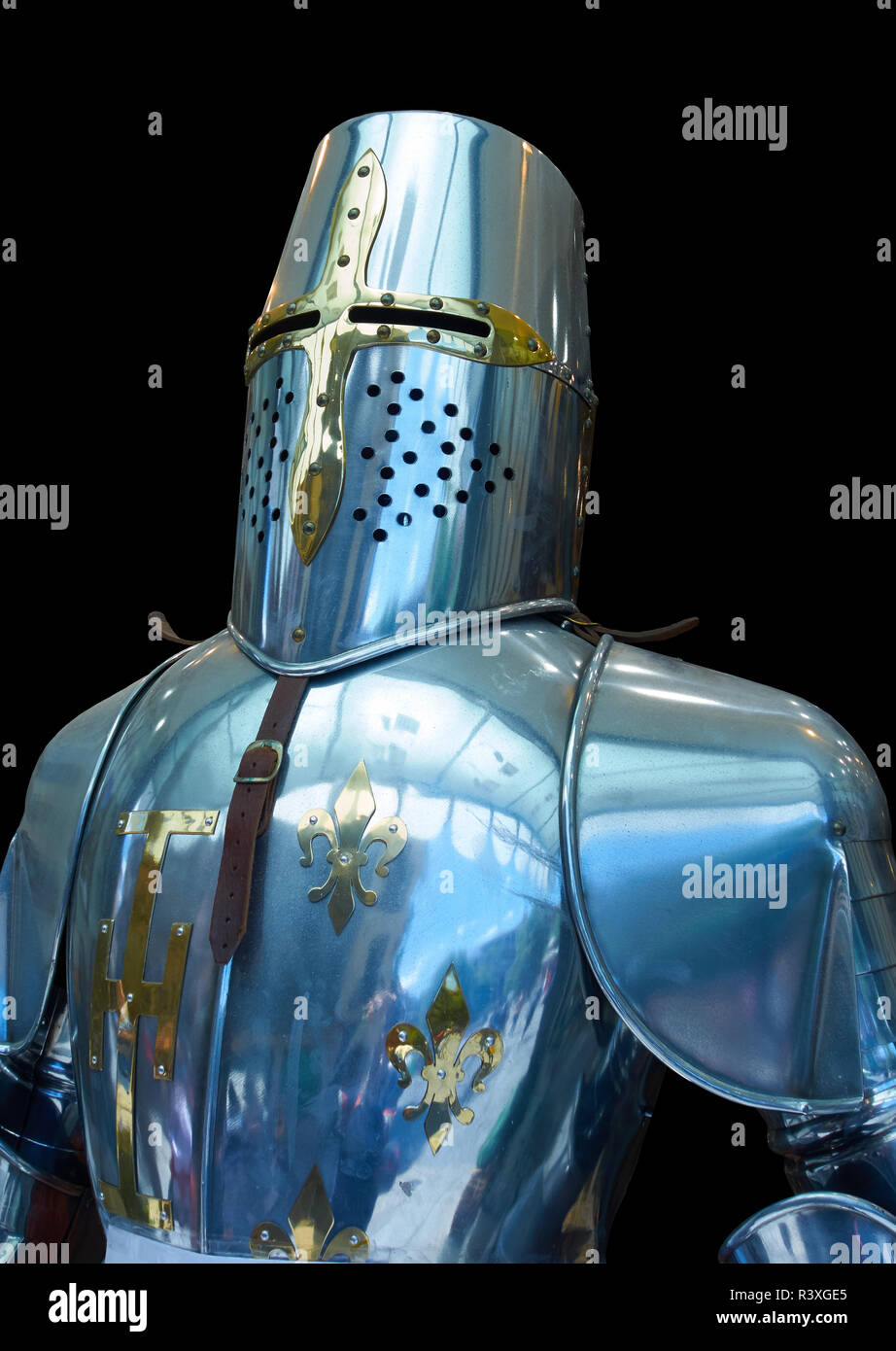 Knight steel armor replica in Toledo Spain Stock Photo - Alamy