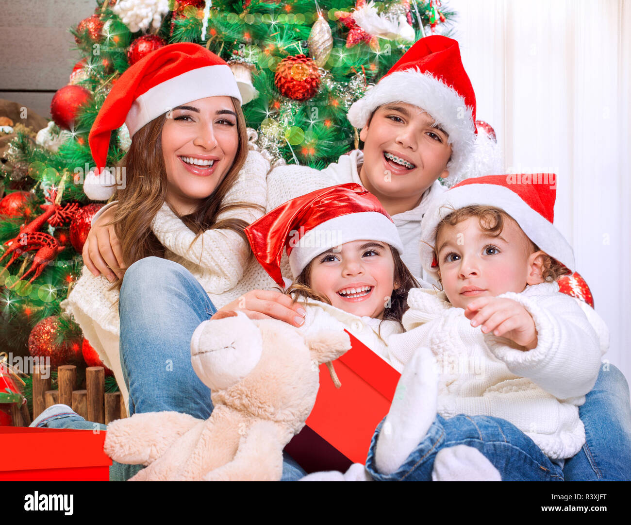 Christmas tree indoors fell hi-res stock photography and images - Alamy