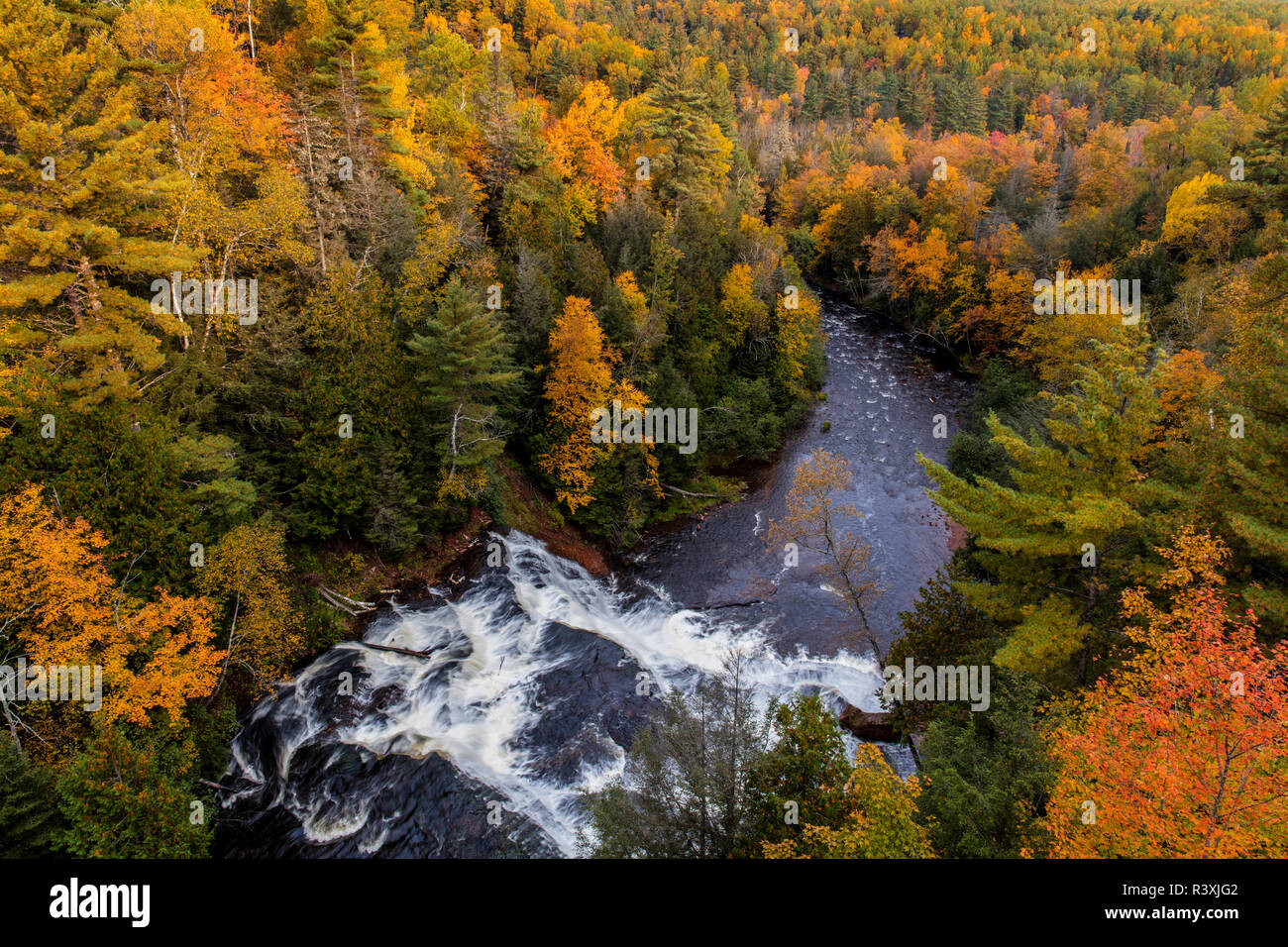 Agate Falls on the Middle Branch of the Ontonagon River in the Ottawa National Forest near Bruce ...
