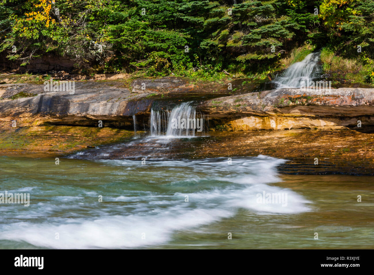 Michigan, Pictured Rocks National Lakeshore, Miners Beach Stock Photo ...