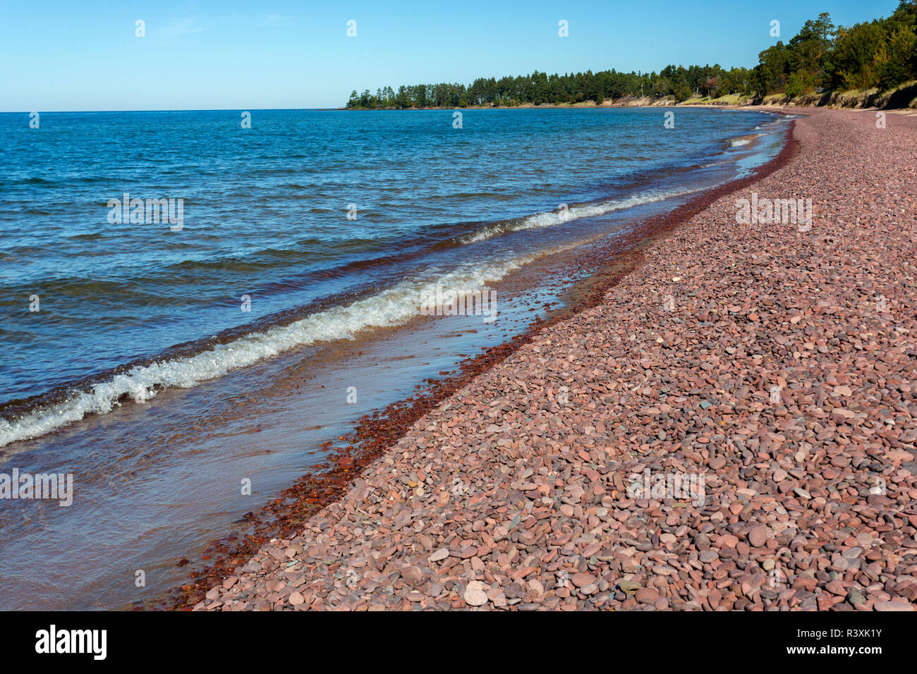 Michigan, Keweenaw Peninsula, Great Sand Bay, Lake Superior and beach ...