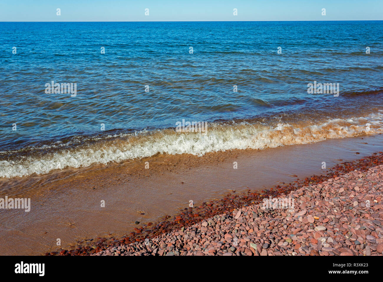 Michigan, Keweenaw Peninsula, Great Sand Bay, Lake Superior and beach ...