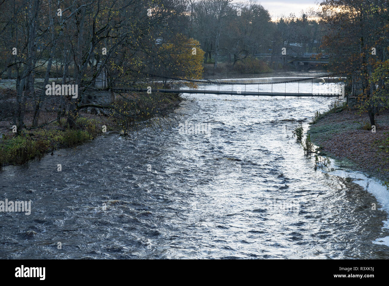 Autumn in Keila Joa waterfall. Flowing water. River in Estonia, natural ...