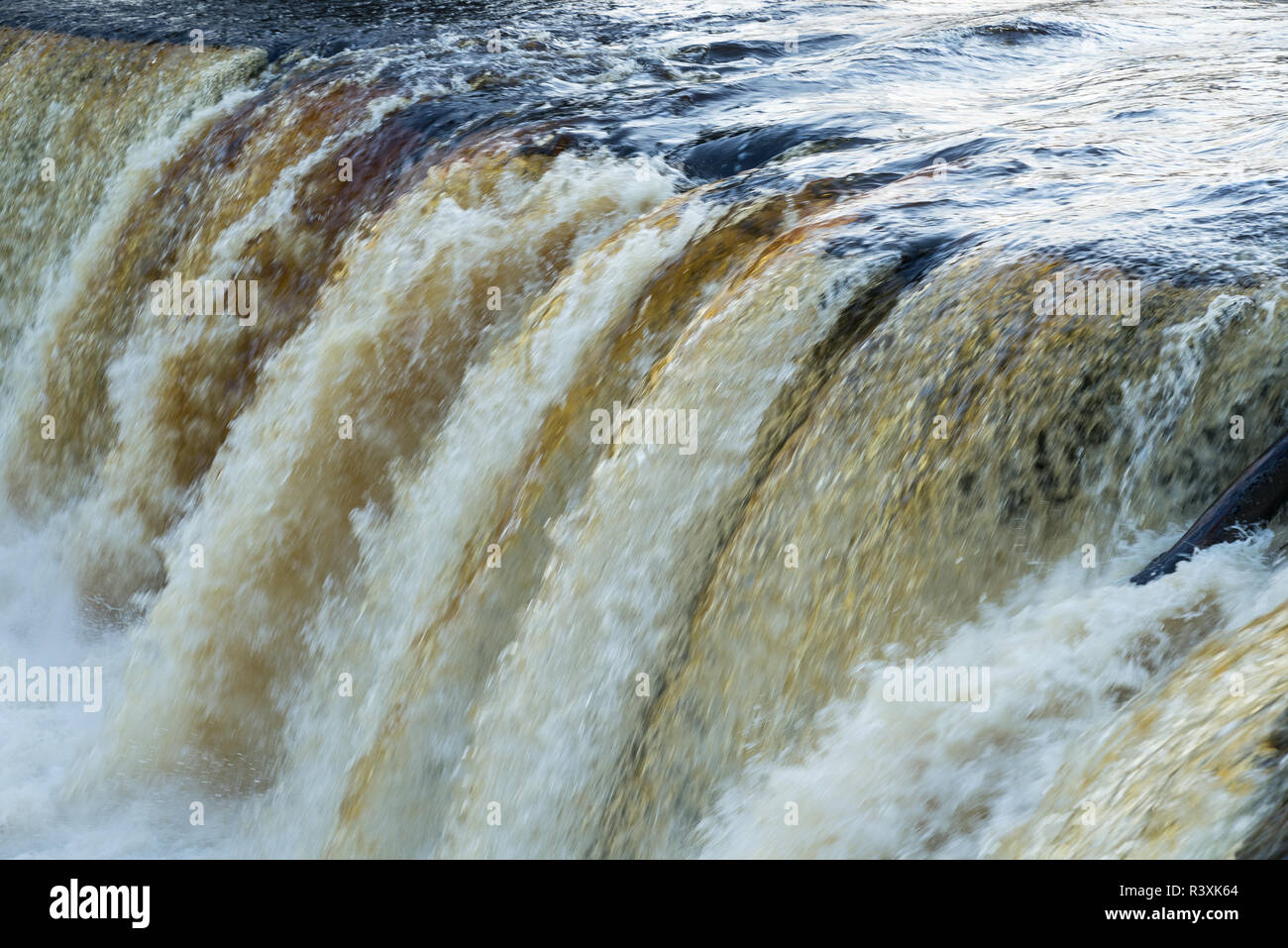 Autumn in Keila Joa waterfall. Flowing water. River in Estonia, natural ...
