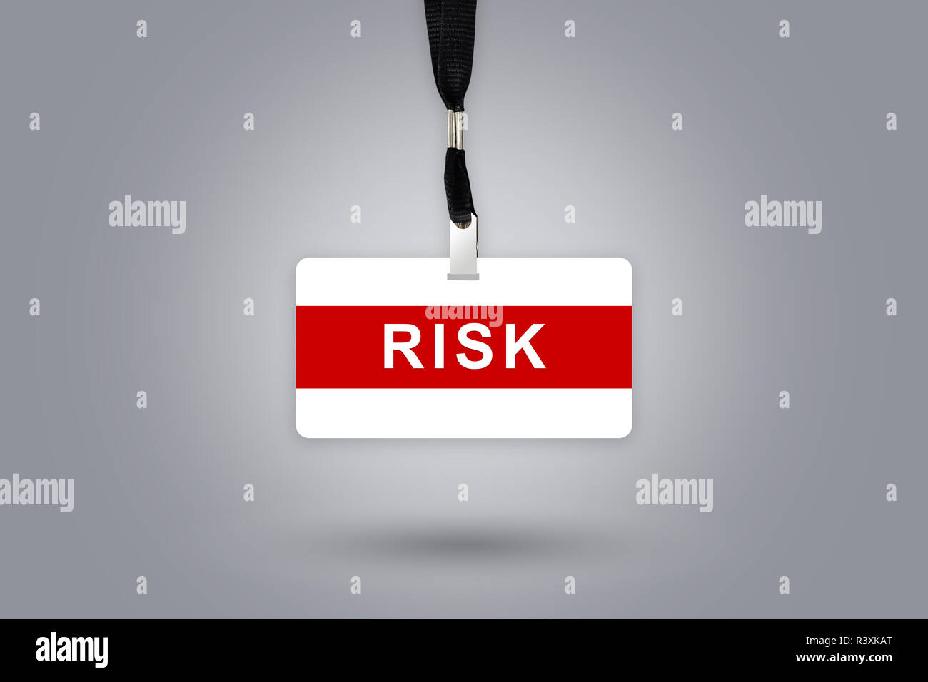 risk on badge Stock Photo - Alamy