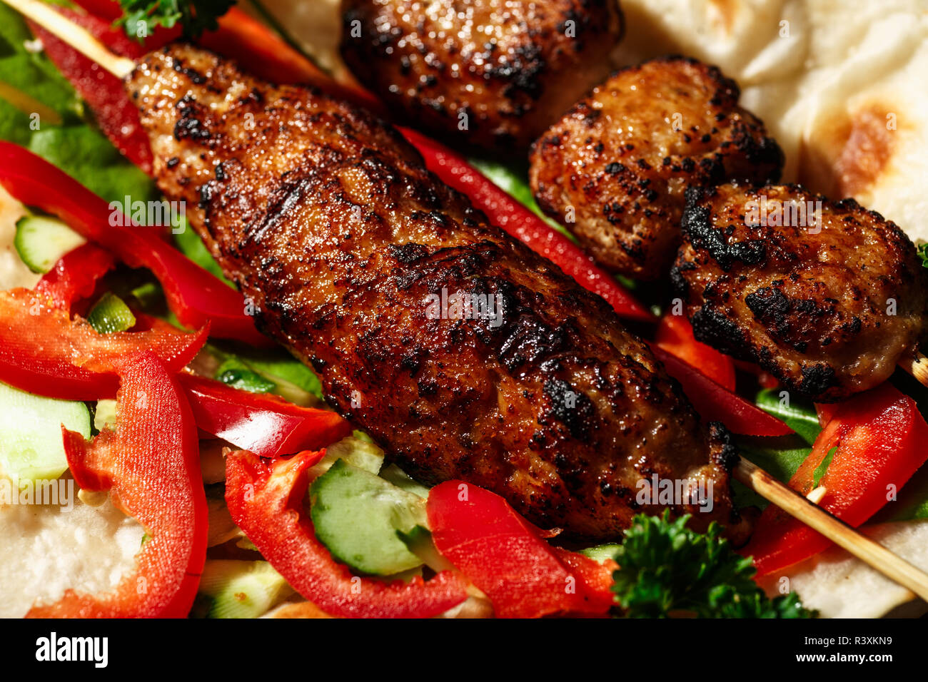 Shish kofte kebab Stock Photo - Alamy