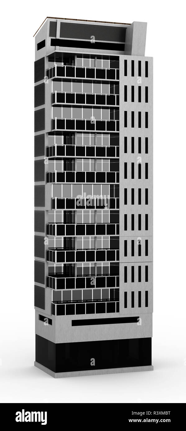 Facade construction work high rise Cut Out Stock Images & Pictures - Alamy