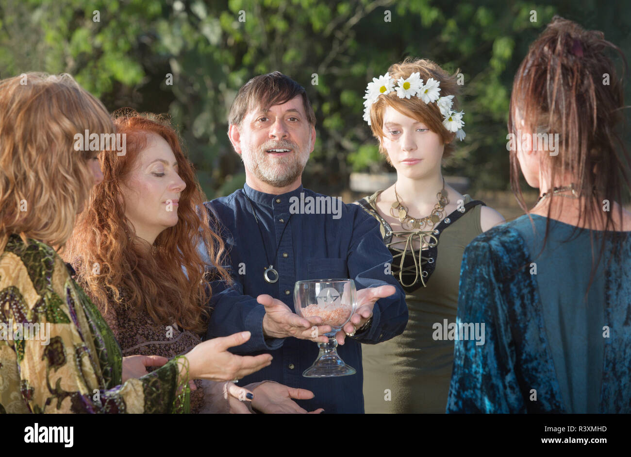 Man Offering Ritual Goblet Stock Photo - Alamy