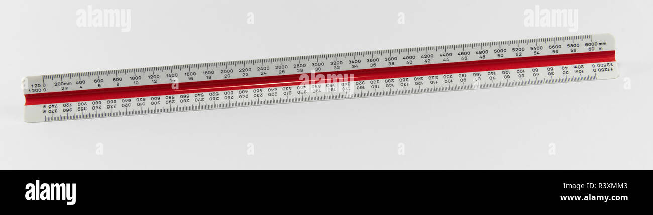 Scale Rule / Plan Scale Reader Stock Photo - Alamy