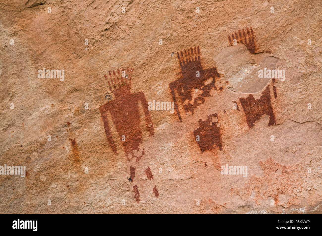 USA, Colorado, Dinosaur National Monument. Fremont culture pictographs ...