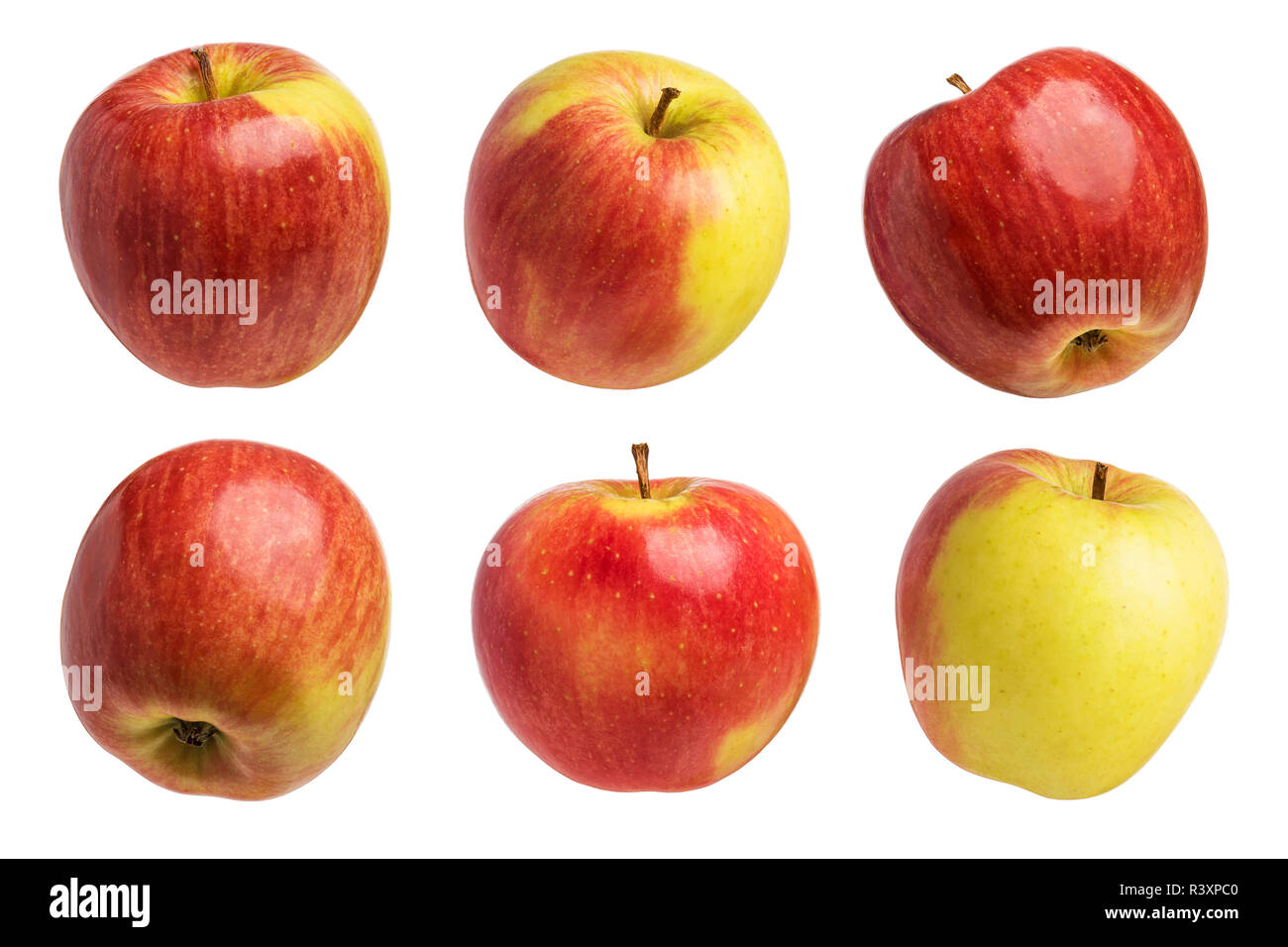 Set of perfect apples isolated on white background Stock Photo - Alamy