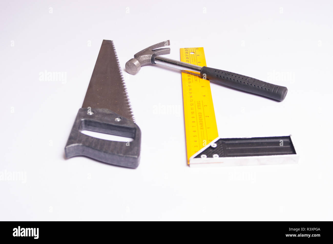 Carpenter tools set Stock Photo - Alamy