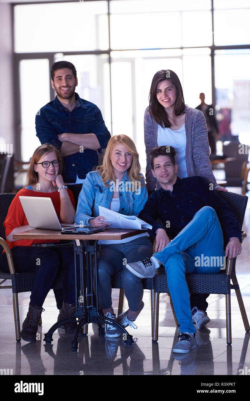 students group standing together as team Stock Photo - Alamy