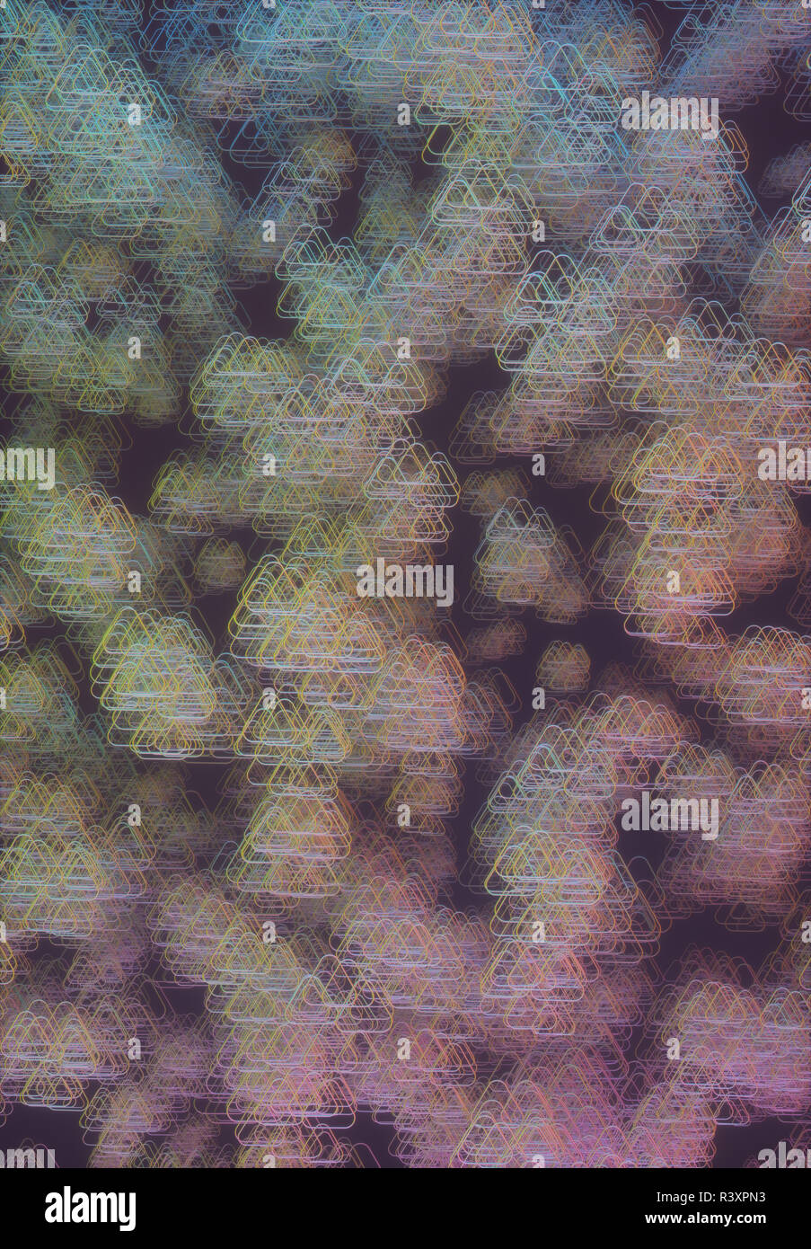 3D illustration. Artistic abstract tubular structure. Image with light ...