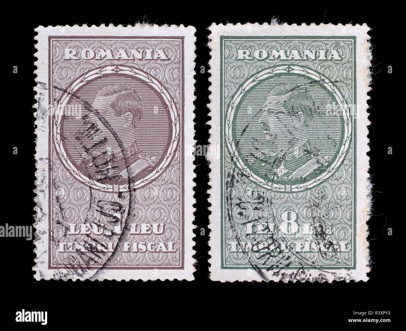Vintage postage stamp printed romanian hi-res stock photography and ...