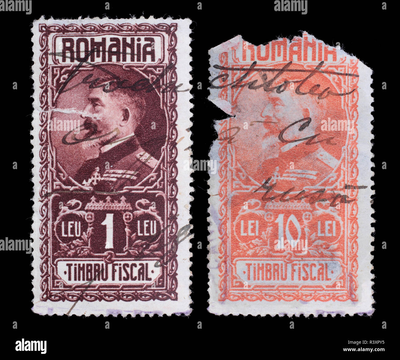 Vintage postage stamp printed romanian hi-res stock photography and ...