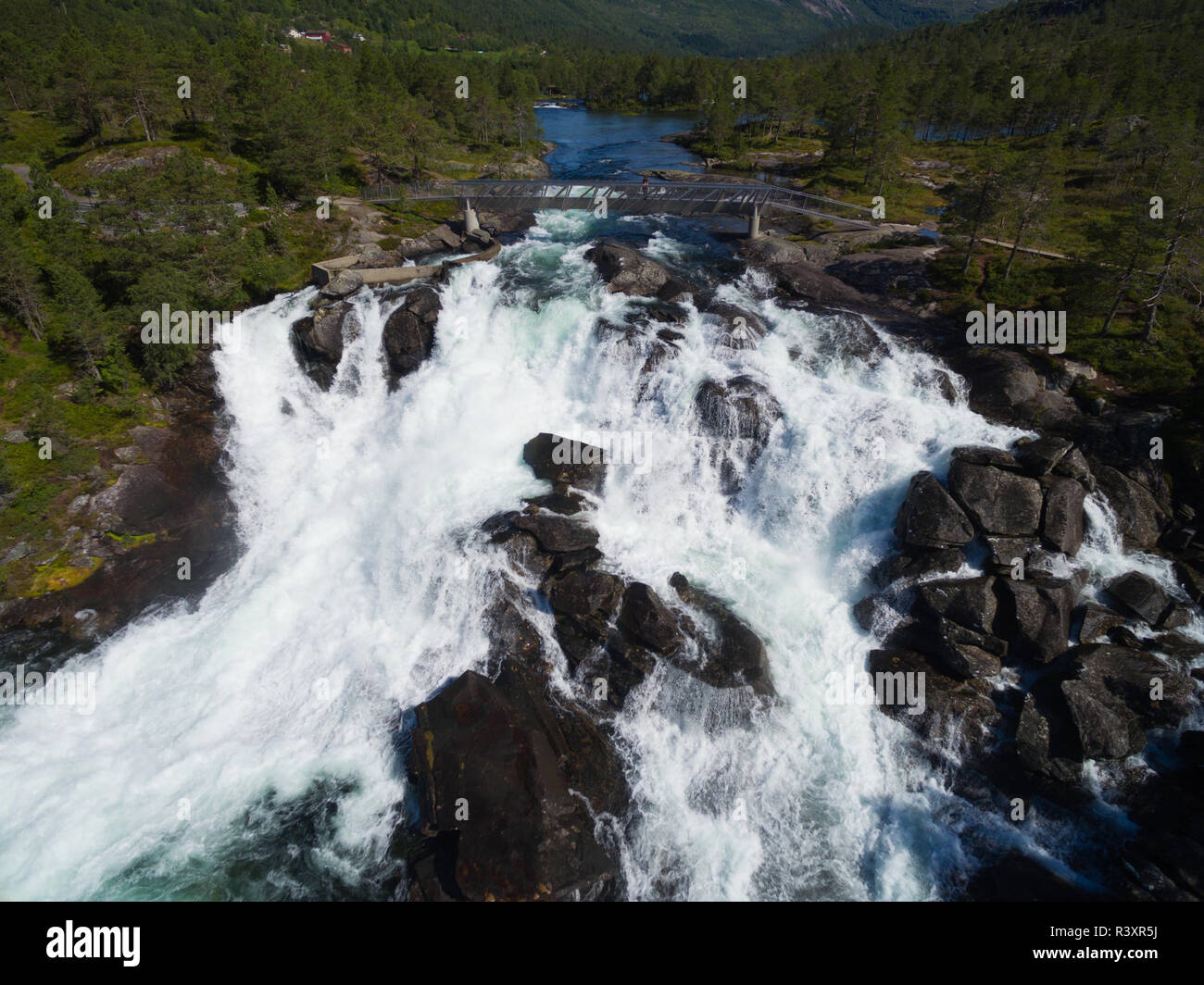 Likholefossen waterfall in Norway Stock Photo - Alamy