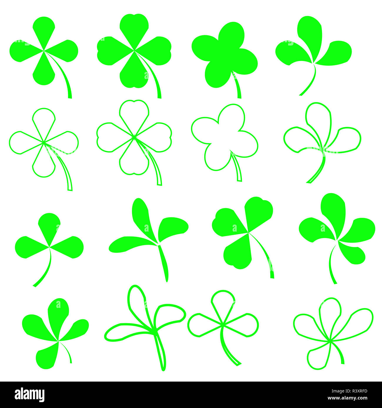 Green Shamrocks Stock Photo - Alamy
