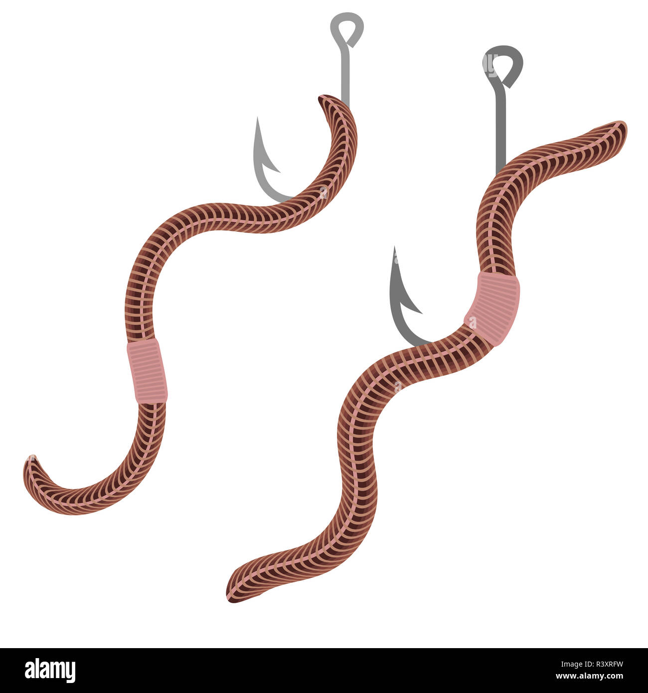 Animal Earth Red Worms for Fishing Stock Photo - Alamy
