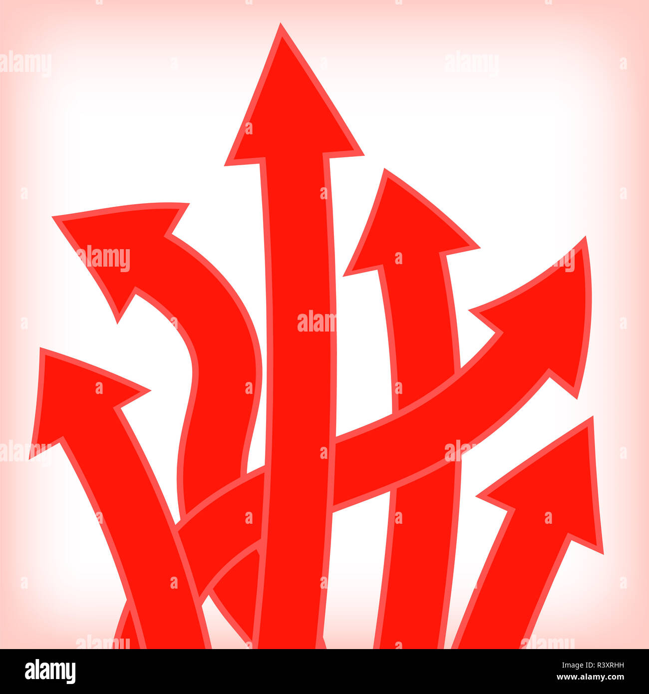 Set of Red Arrows Stock Photo - Alamy