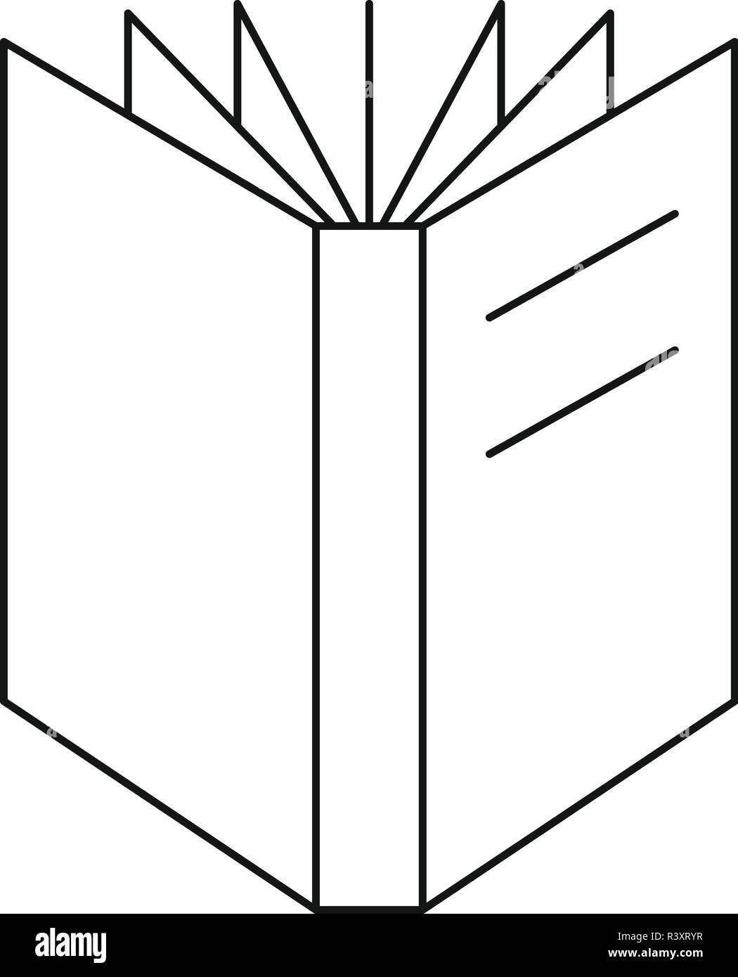 Open school book icon. Outline open school book vector icon for web ...