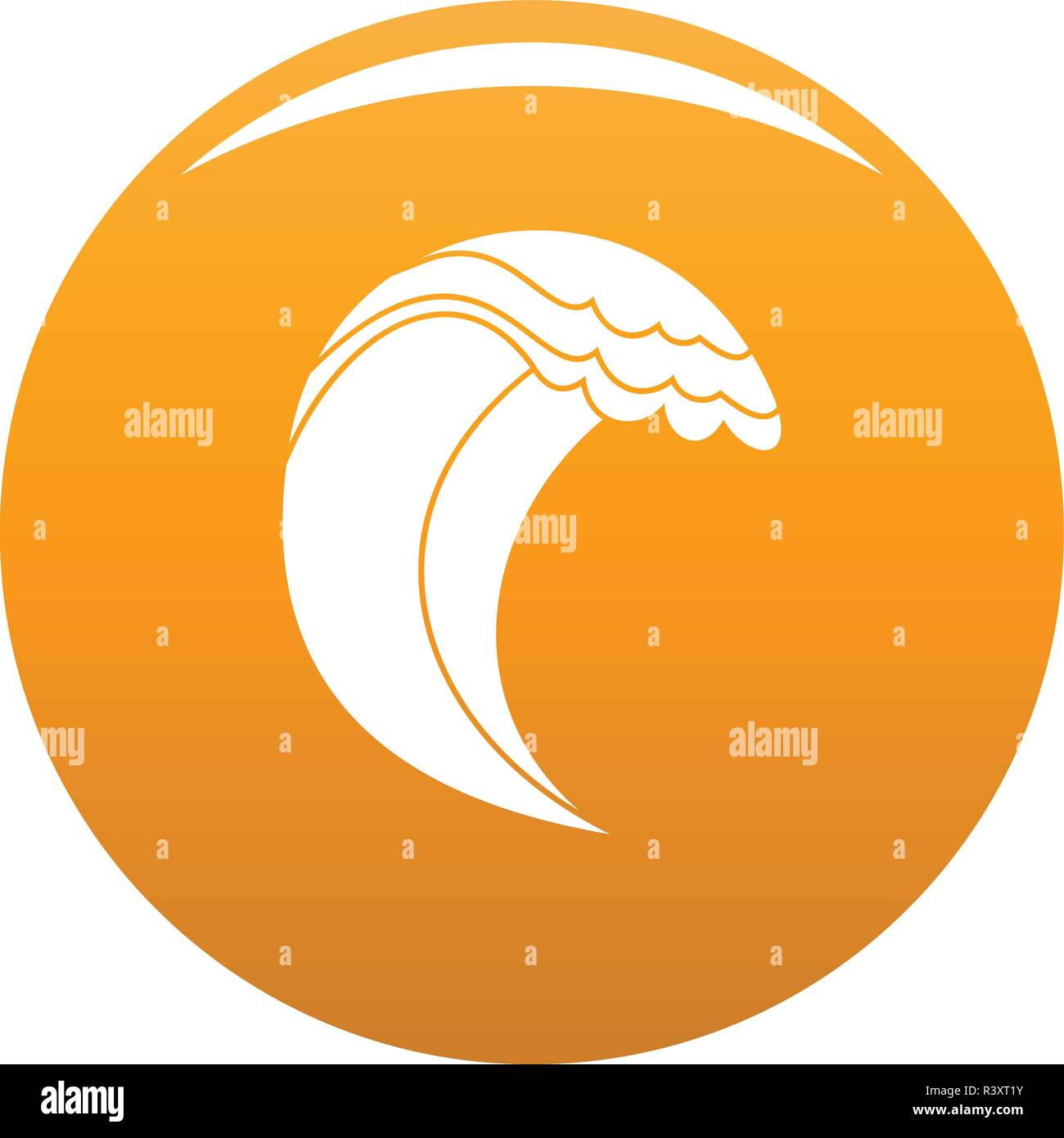 Wave icon. Simple illustration of wave vector icon for any design ...