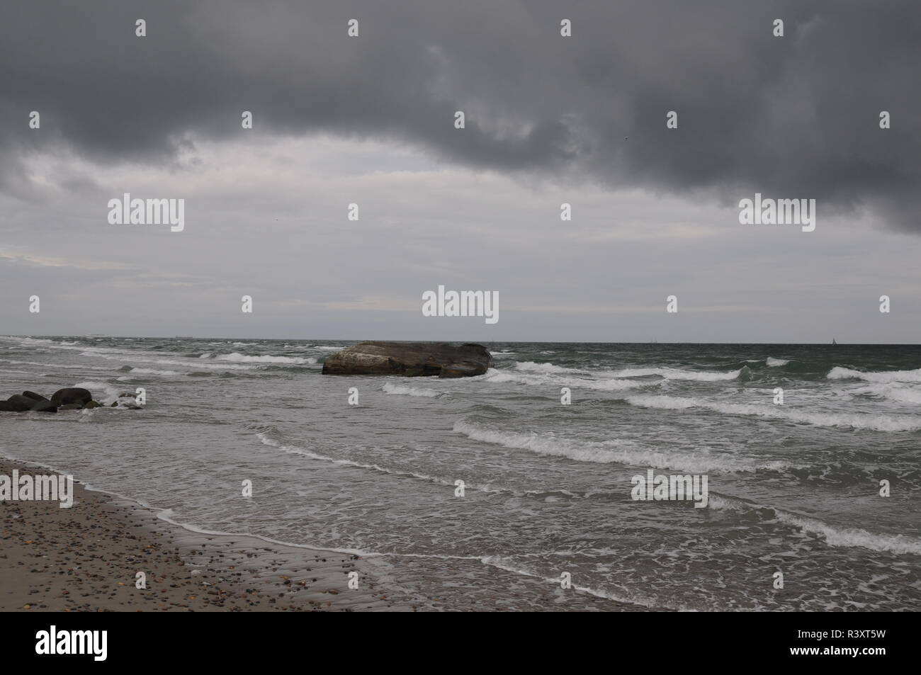 skagen northern tip of denmark sea beach storm Stock Photo - Alamy
