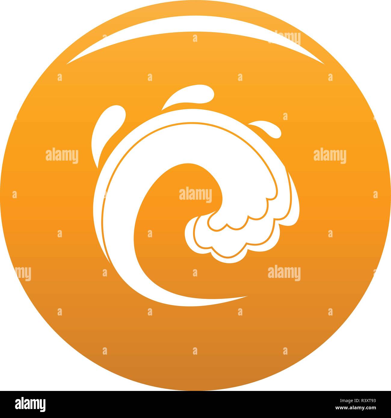 Wave water tsunami icon. Simple illustration of wave water tsunami ...