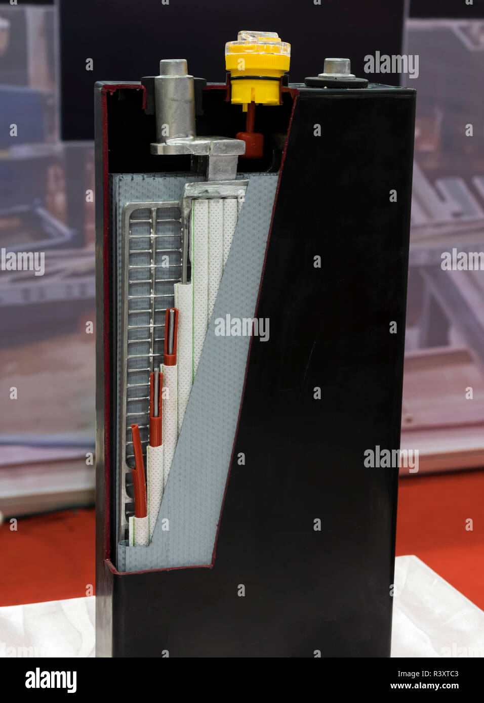 inside or cross section of industrial battery Stock Photo - Alamy