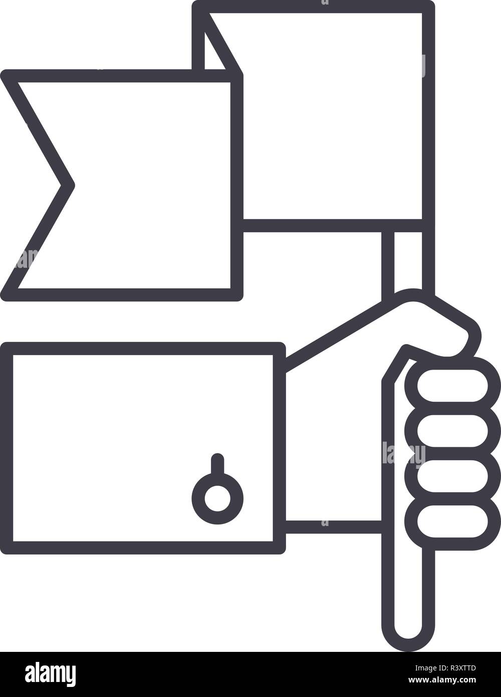 Advantage line icon concept. Advantage vector linear illustration ...