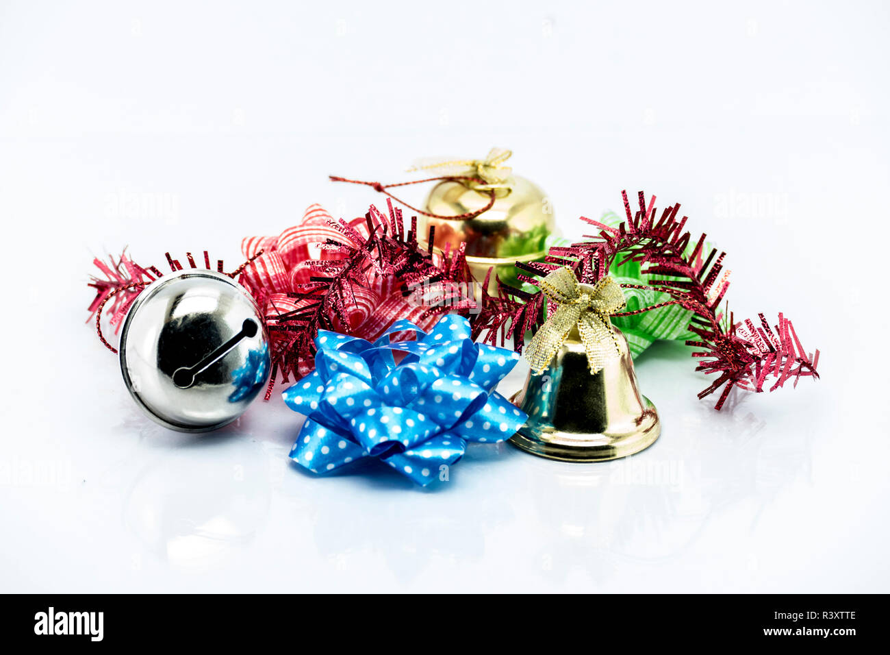 Group of Christmas objects isolated on white background Stock Photo - Alamy