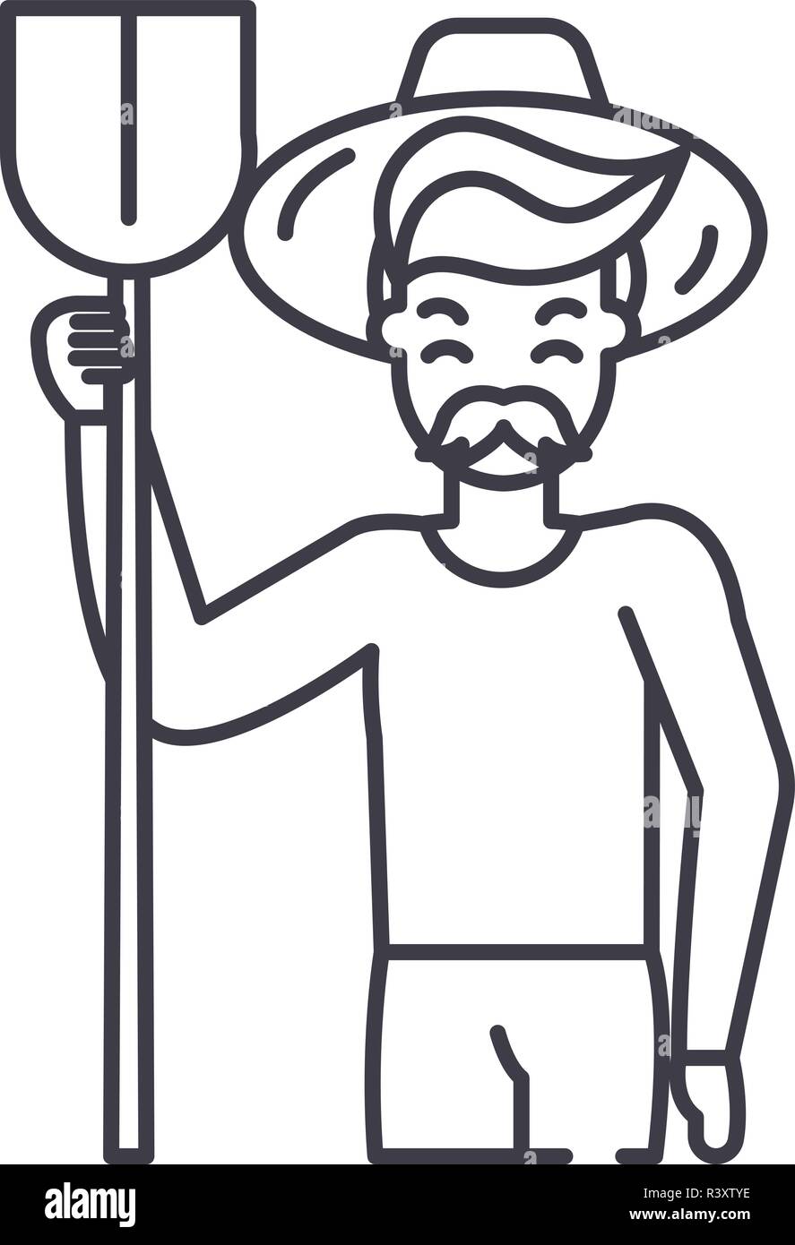 Agronomist line icon concept. Agronomist vector linear illustration ...