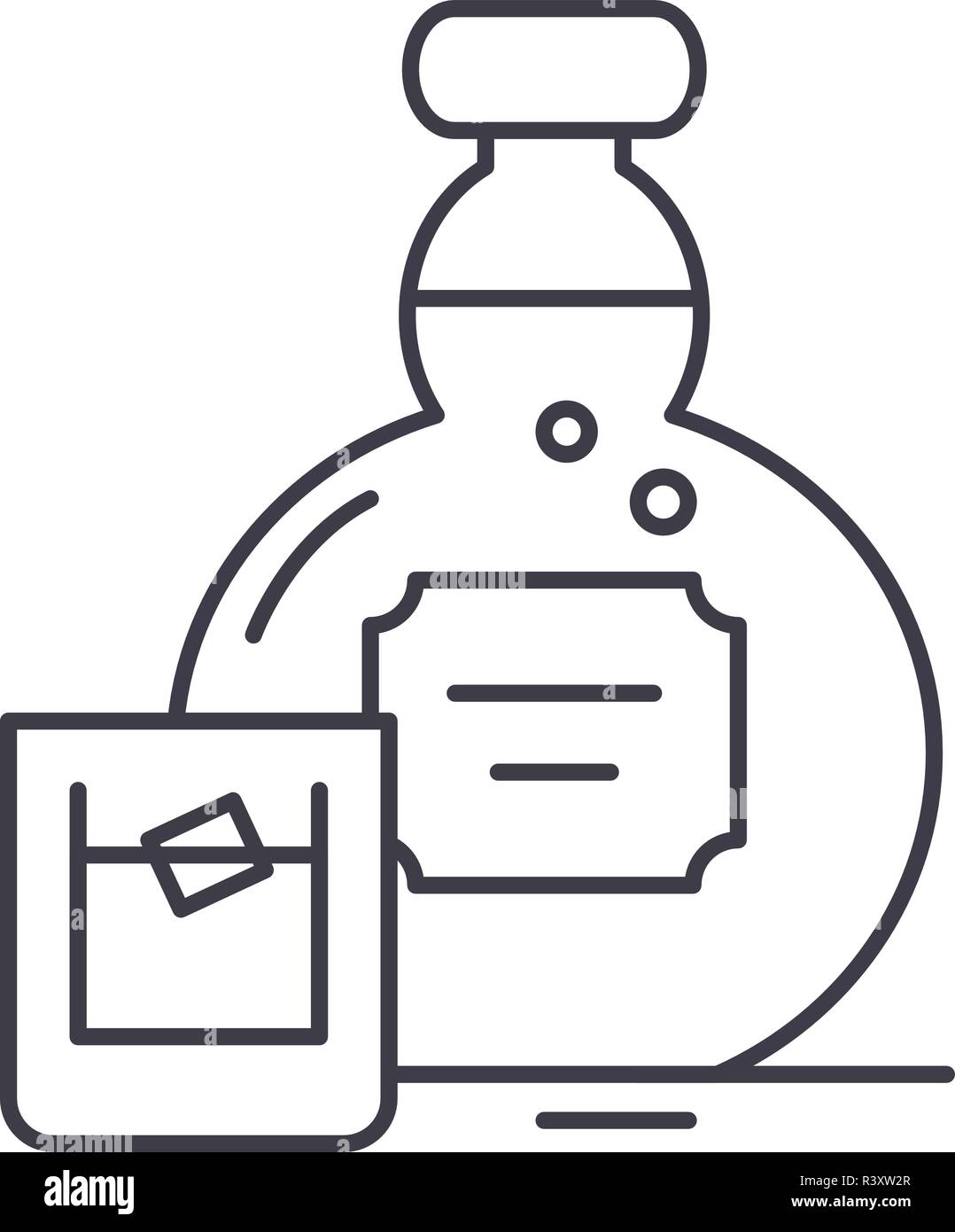 Alcohol line icon concept. Alcohol vector linear illustration, symbol ...
