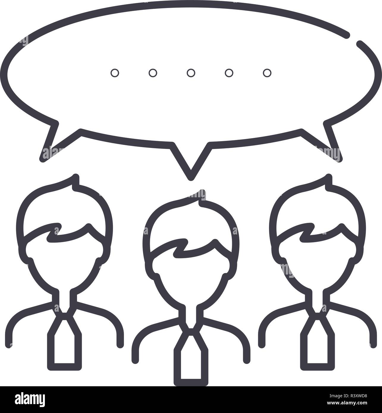 Argumentation line icon concept. Argumentation vector linear ...