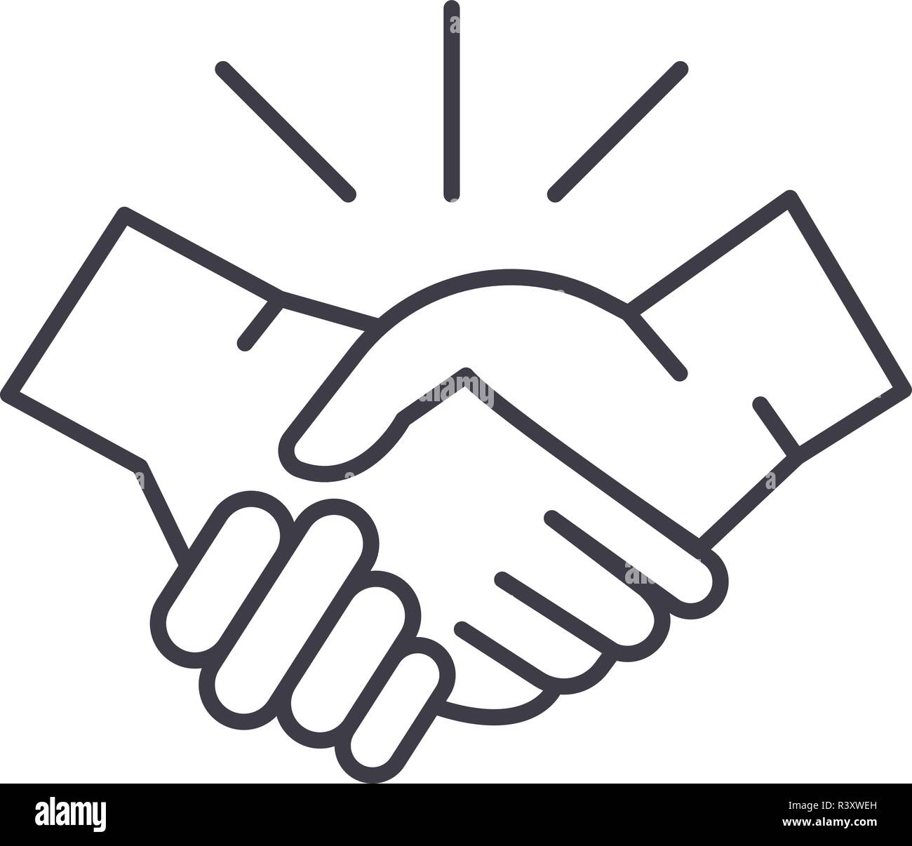 Arrangement line icon concept. Arrangement vector linear illustration ...