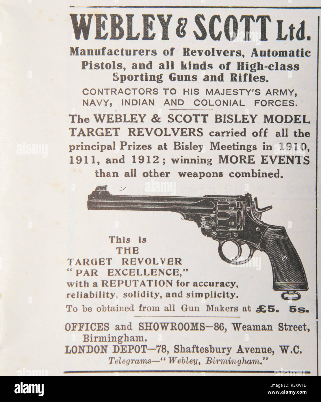 Webley revolver hi-res stock photography and images - Alamy