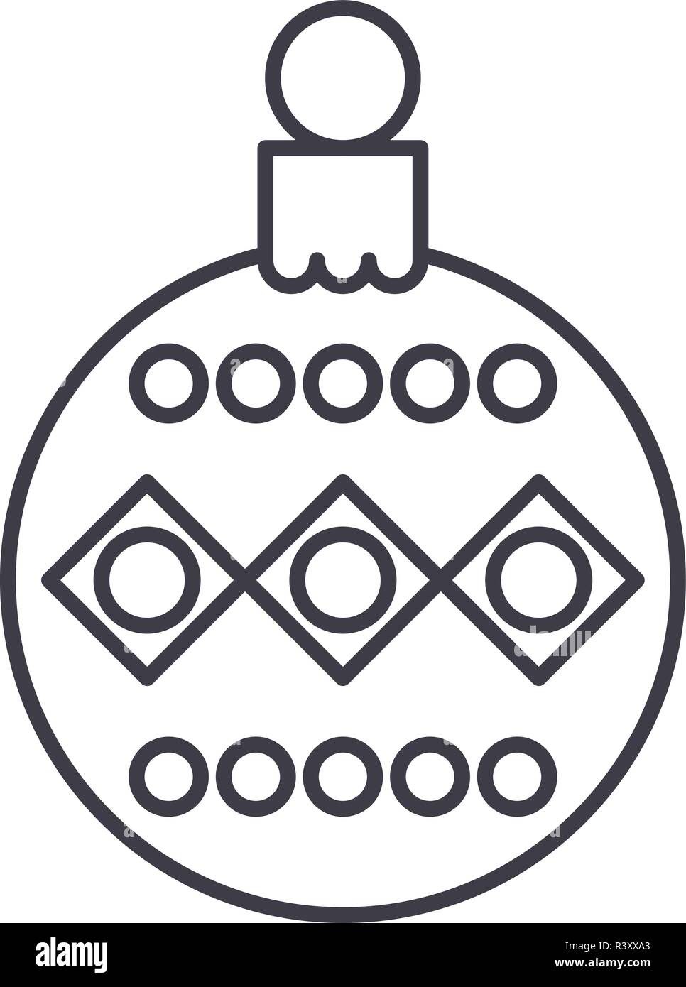 Beautiful christmas ball line icon concept. Beautiful christmas ball ...