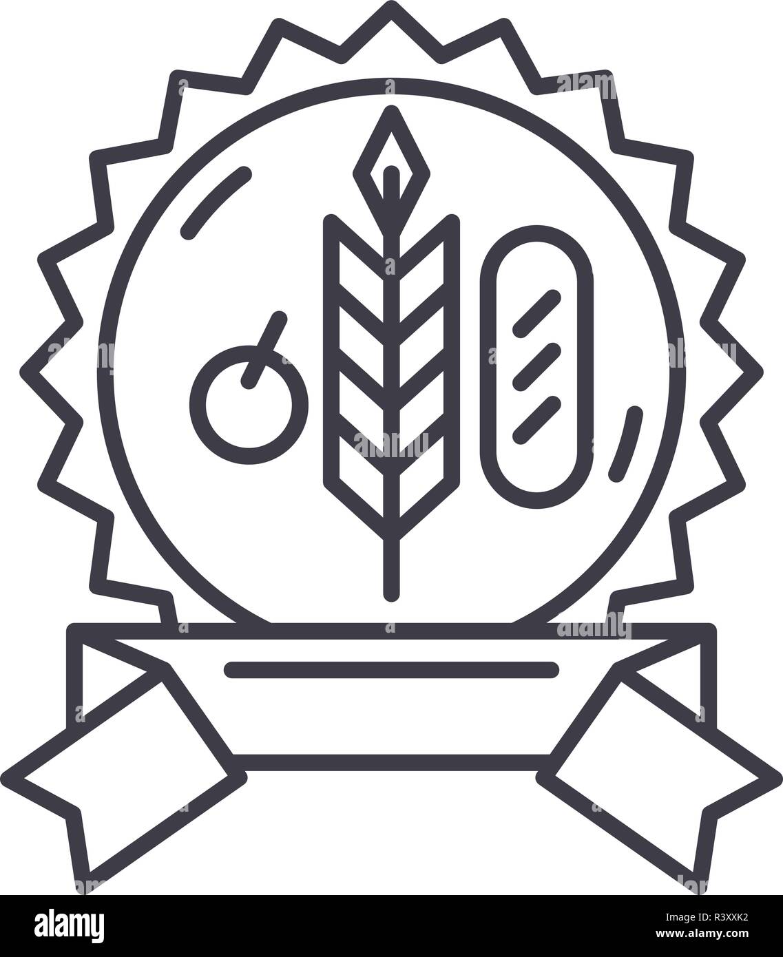 Bio product line icon concept. Bio product vector linear illustration ...