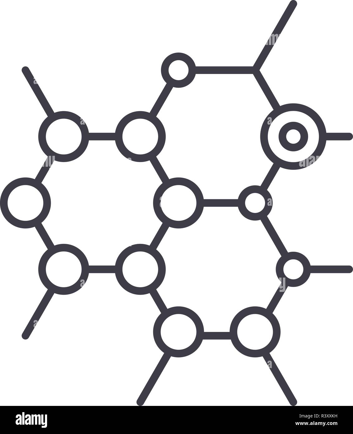 Biochemistry line icon concept. Biochemistry vector linear illustration ...
