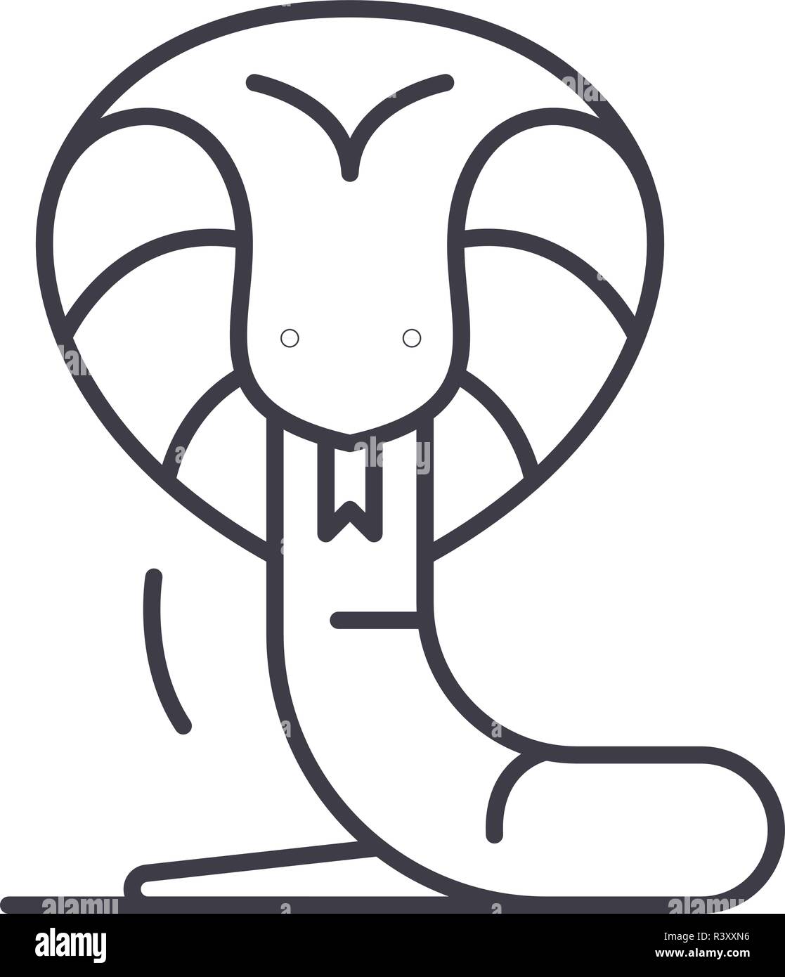 Boa line icon concept. Boa vector linear illustration, symbol, sign ...