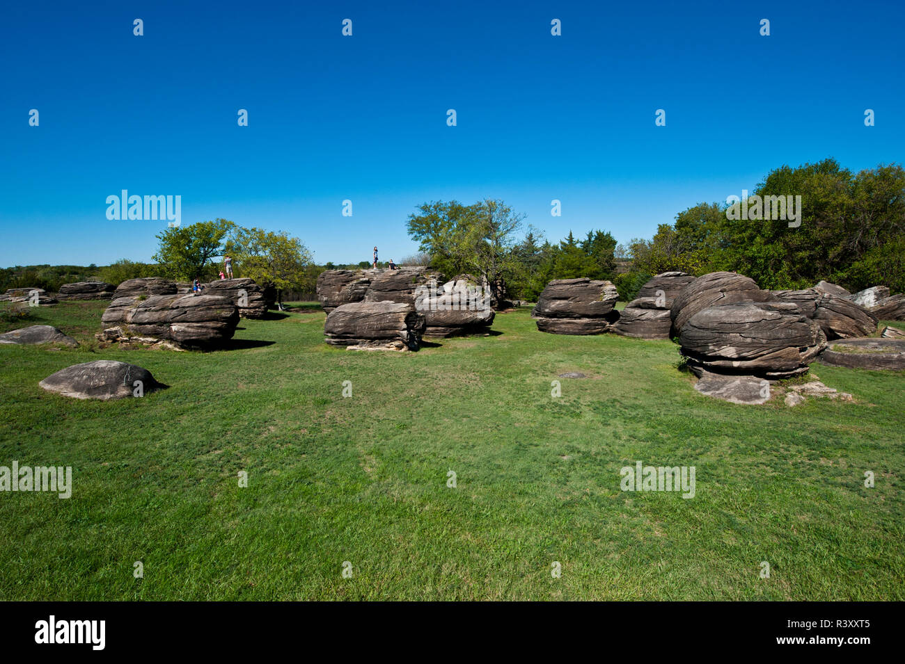 USA, Kansas, Minneapolis, Rock City Park, Unique Rocks and Distribution ...